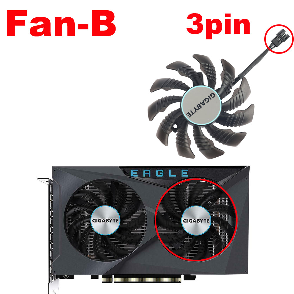 Original GPU Cooling Fan Replacement For Gigabyte RX 6400 6500 EAGLE G ...